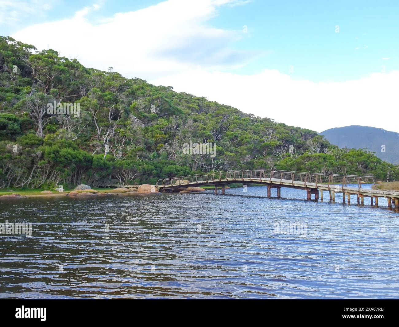 Footbridge at Tidal River, Wilsons promontory,Victoria, Australia Stock ...