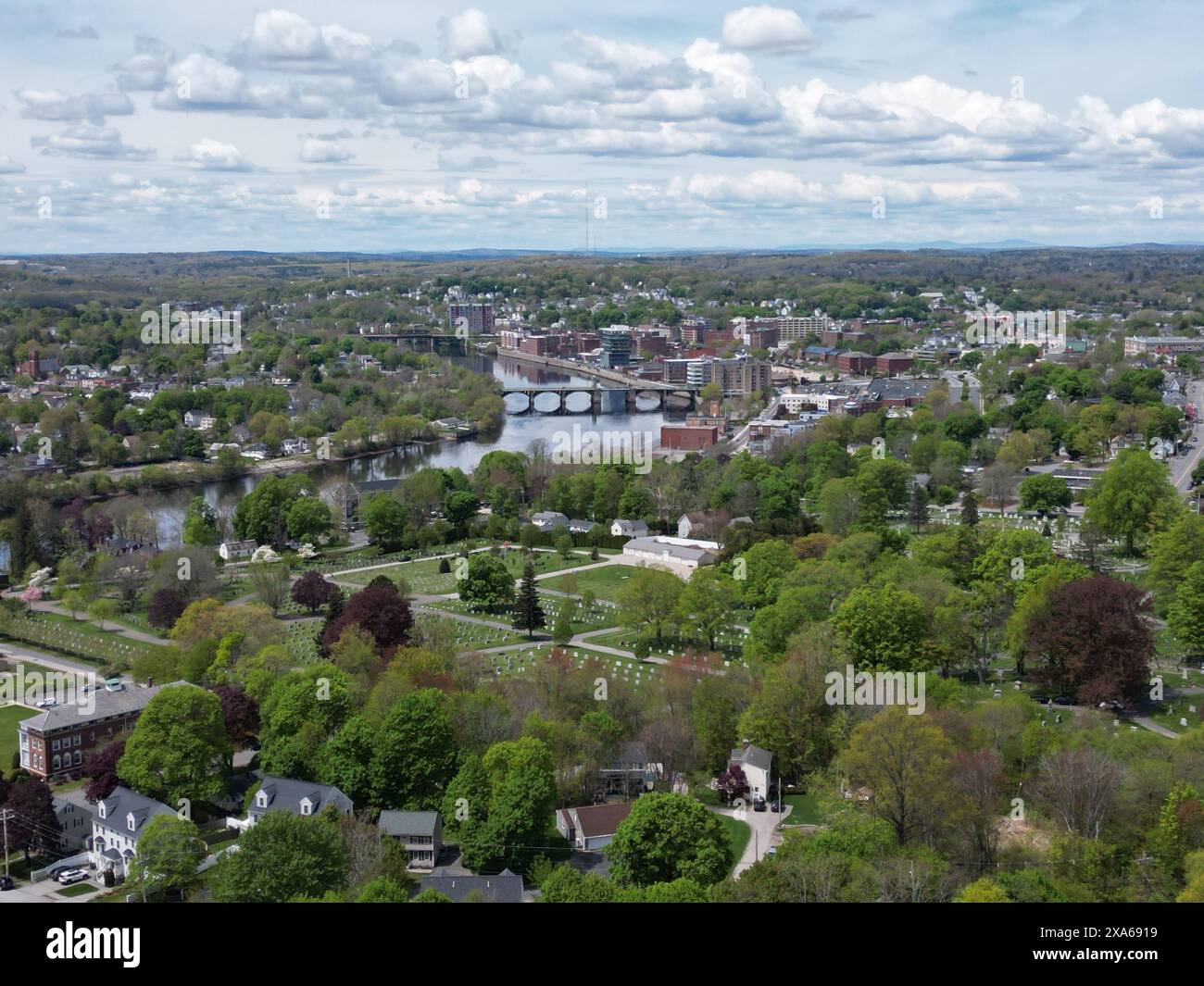 A scenic aerial view of Haverhill, Massachusetts Stock Photo - Alamy