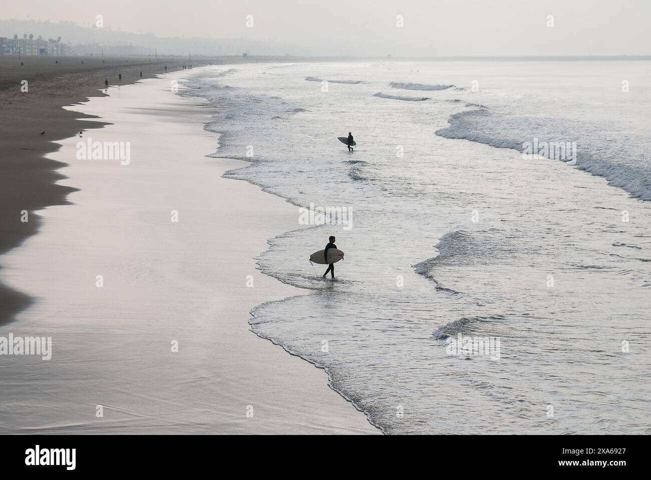 Aerial view two surfers hi-res stock photography and images - Alamy