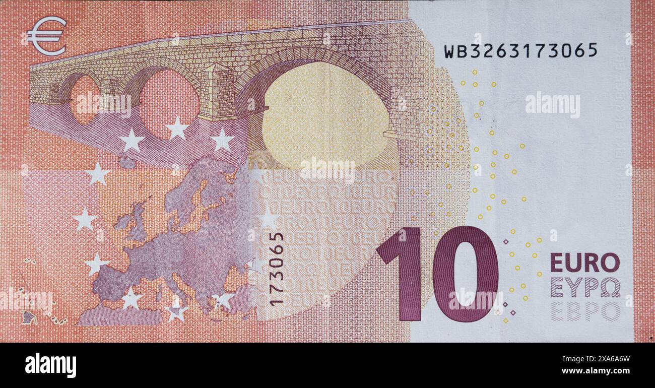 A close-up of 10 Euro banknote Stock Photo - Alamy