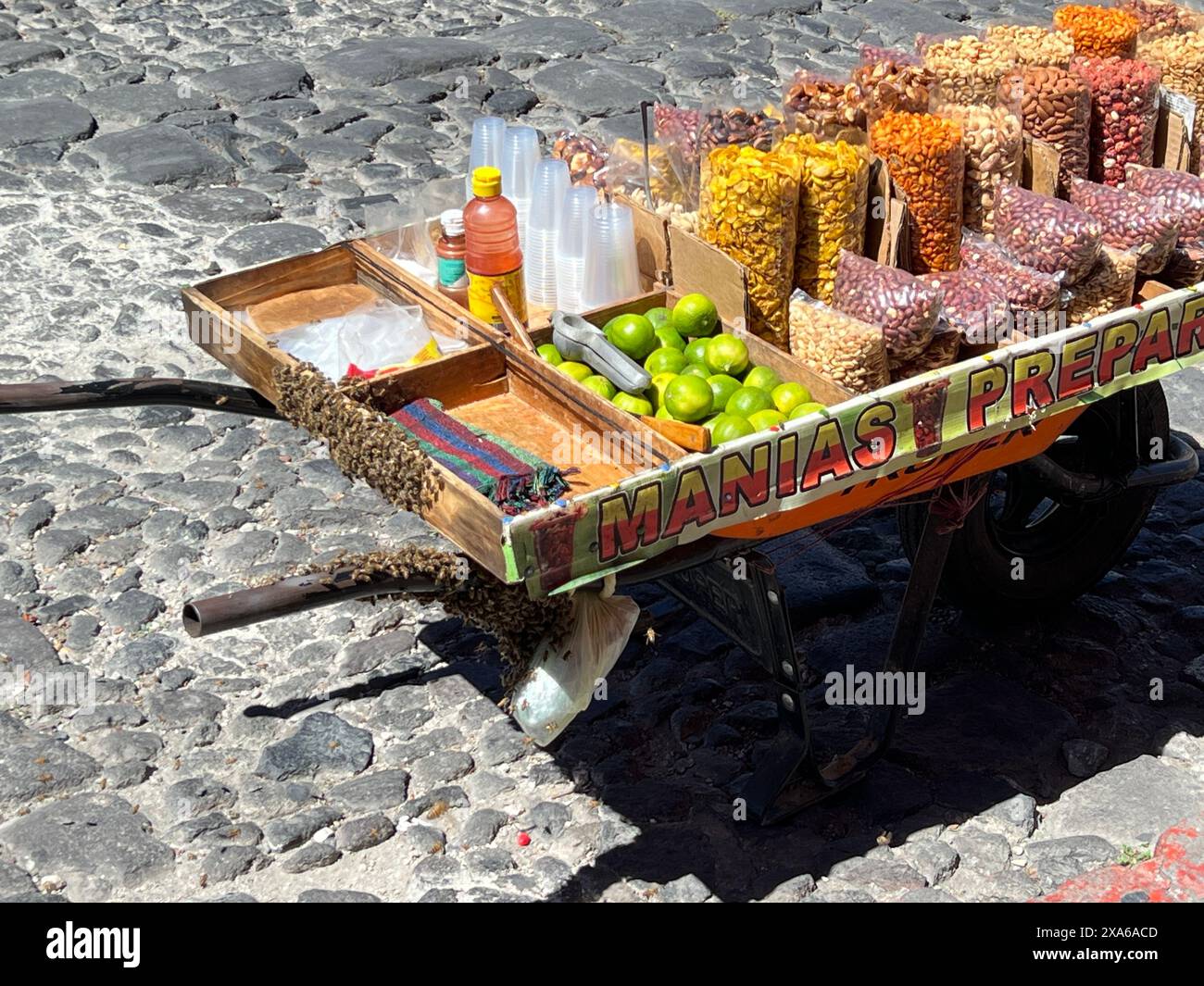 A diverse assortment of items in a trolley cart Stock Photo - Alamy