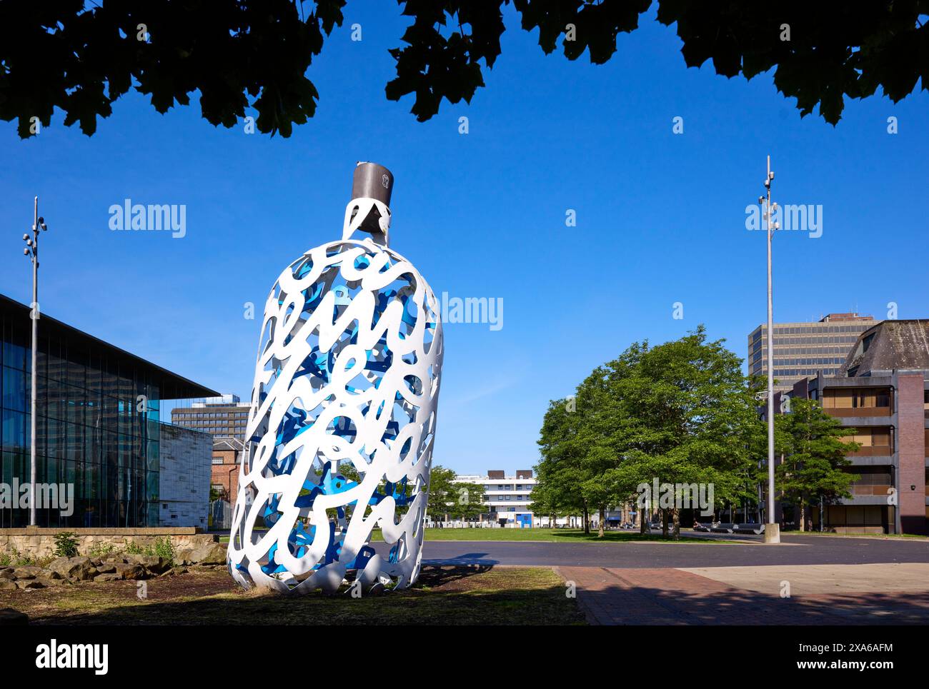 Bottle of notes, Middlesbrough Cleveland UK Stock Photo - Alamy