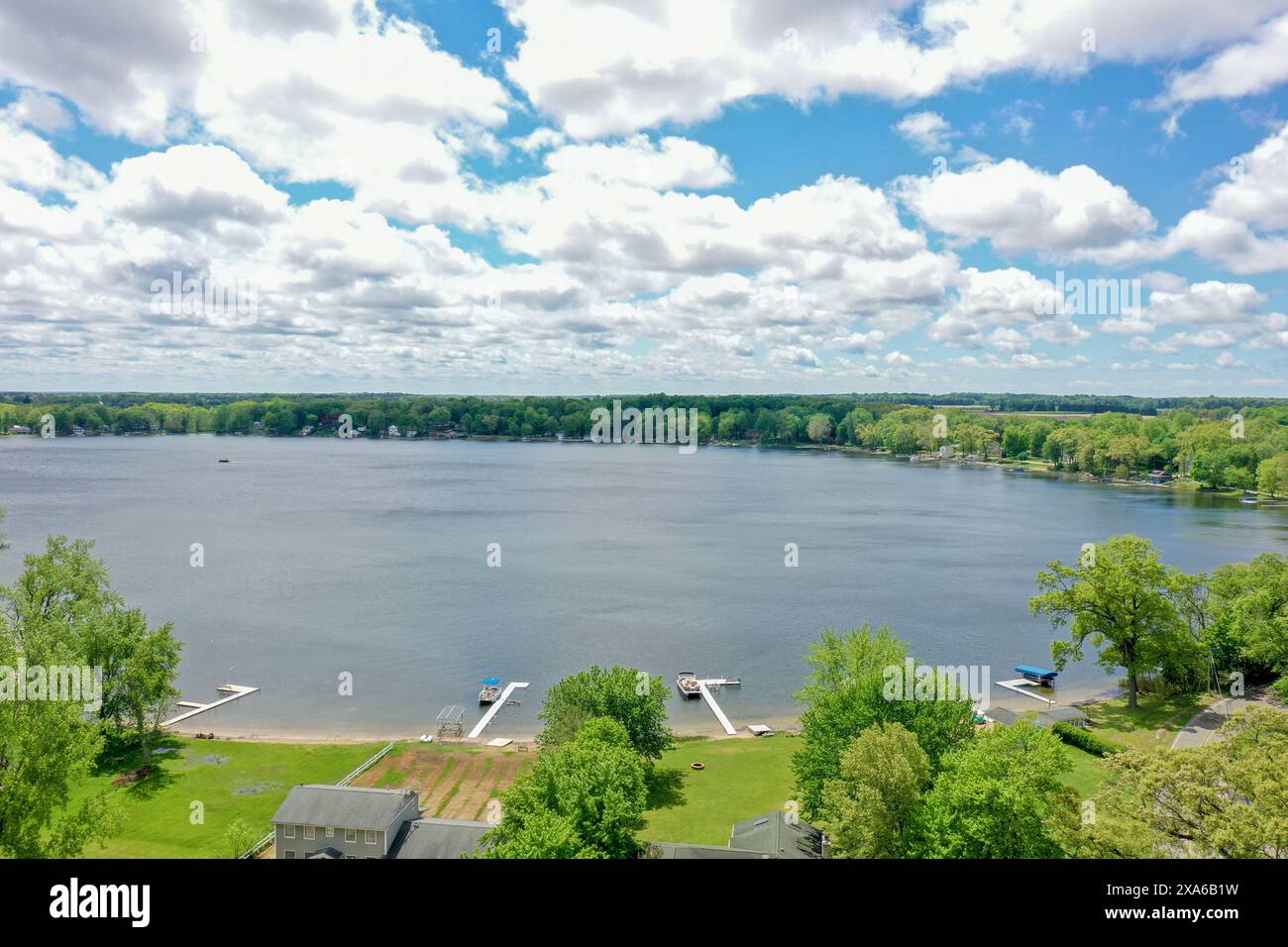 The Dowagiac Michigan spring color on Sister Lakes Stock Photo - Alamy