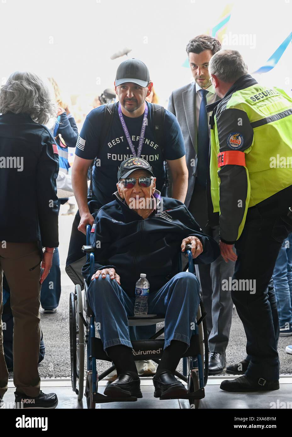 George Reitmeier is greeted by U.S. military and community members ...