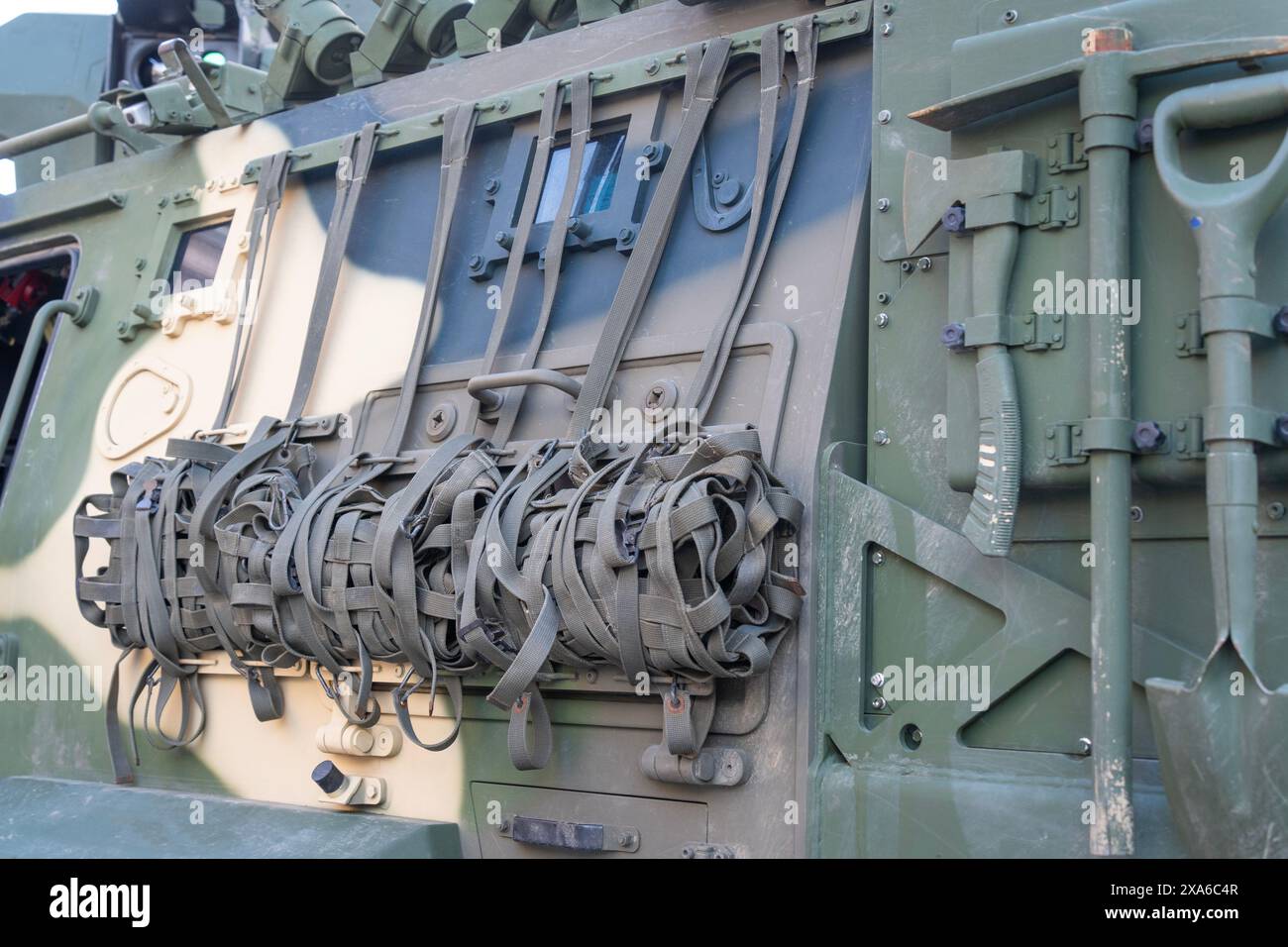 The armored side of the camouflaged modern Gidran 4x4 MRAP armored ...