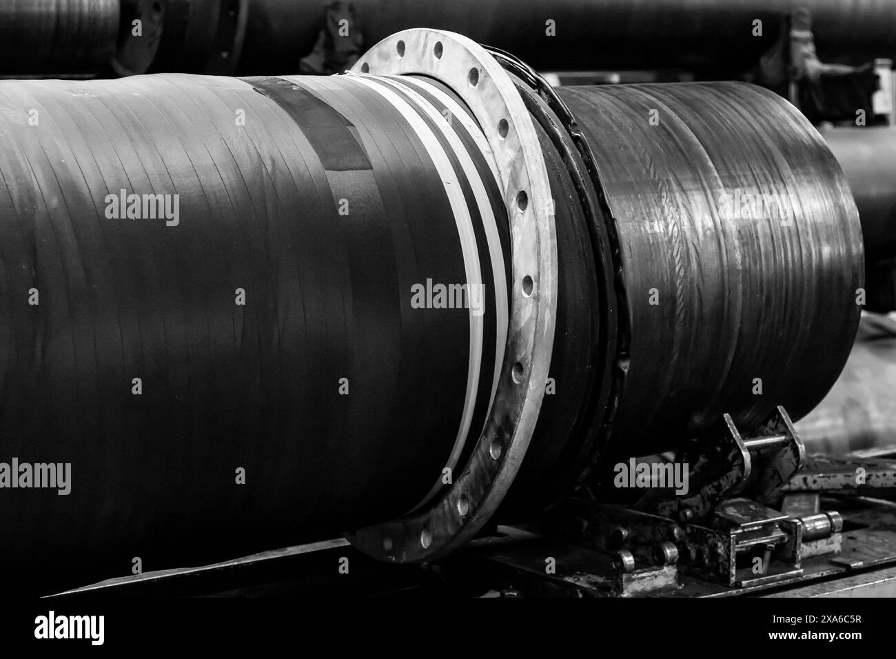 A large industrial pipe in factory in Johannesburg, South Africa Stock ...