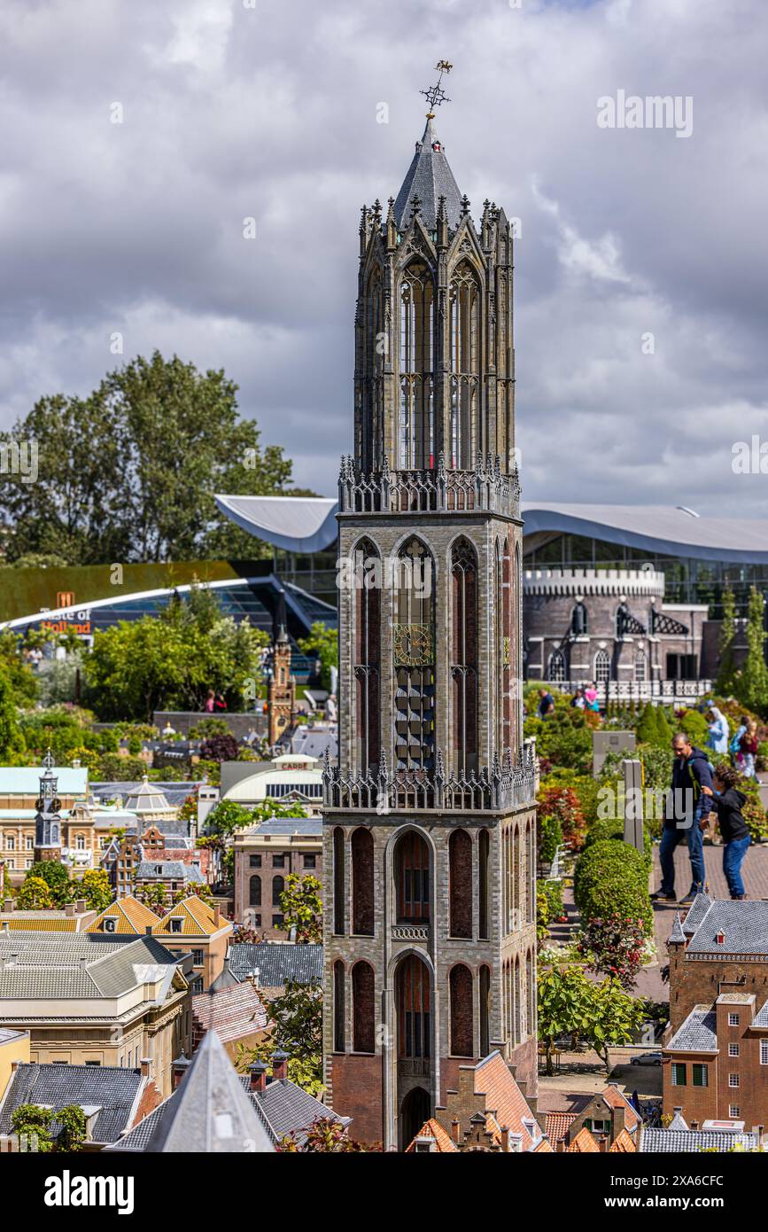 The miniature of the Domkerk in Utrecht placed in Madurodam in Den Haag ...
