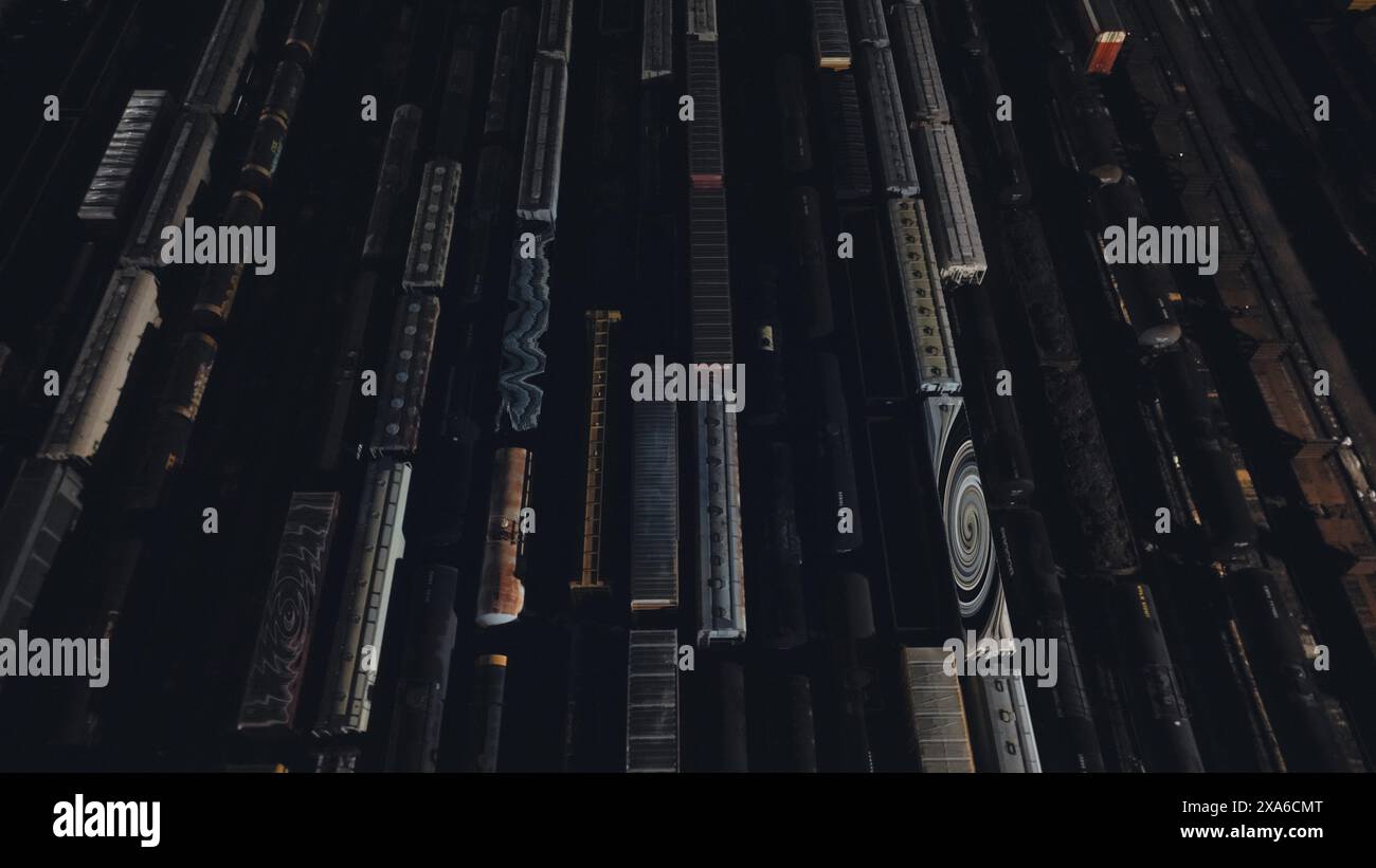 A train depot storage area with locomotives Stock Photo - Alamy