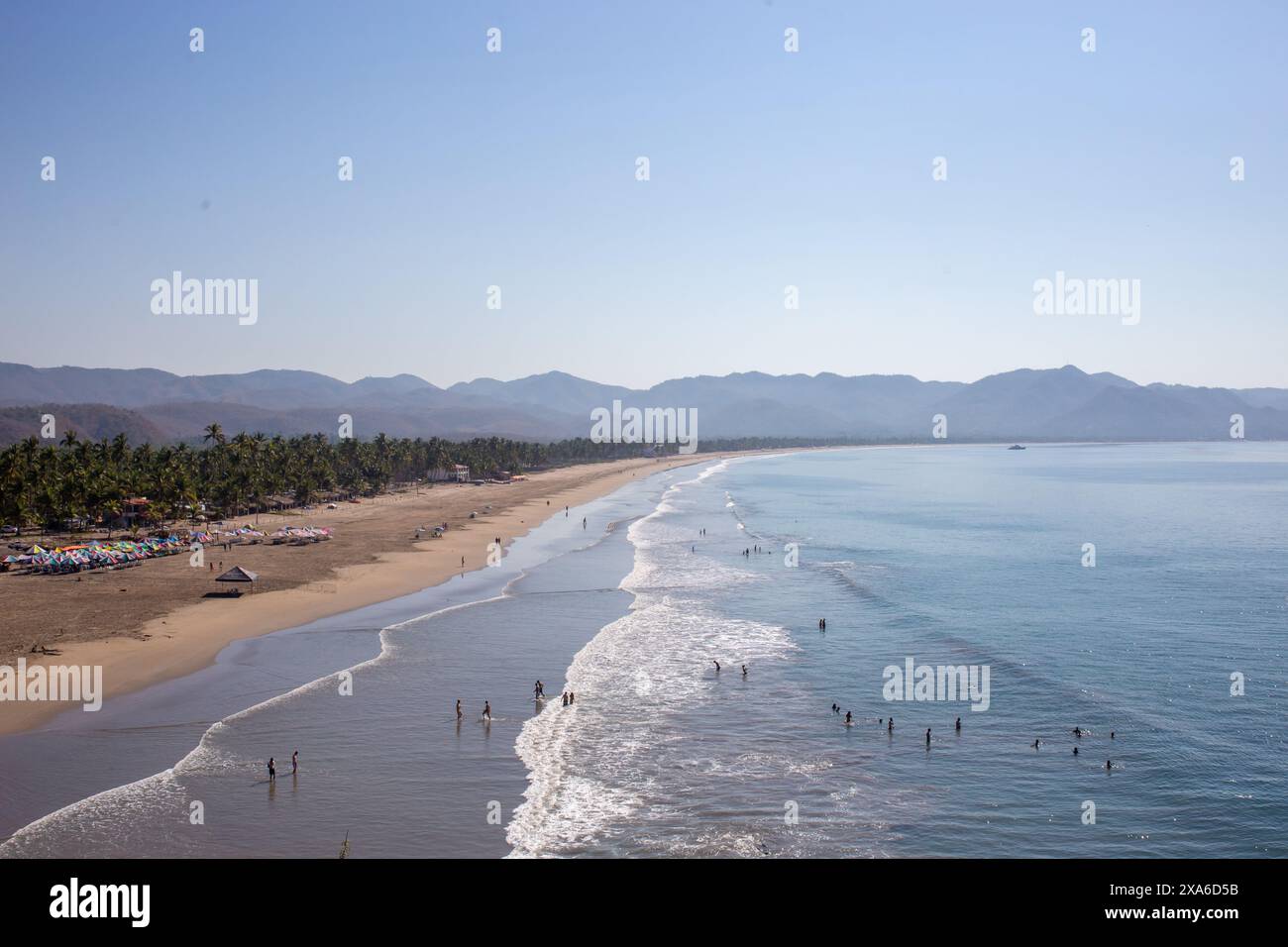 An aerial view of beach and ocean from helicopter Stock Photo - Alamy