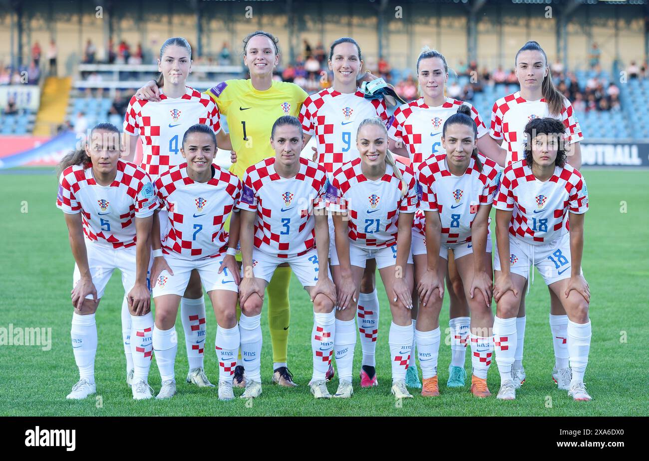 Karlovac, Croatia. 04th June, 2024. Croatian team posing for photo ...