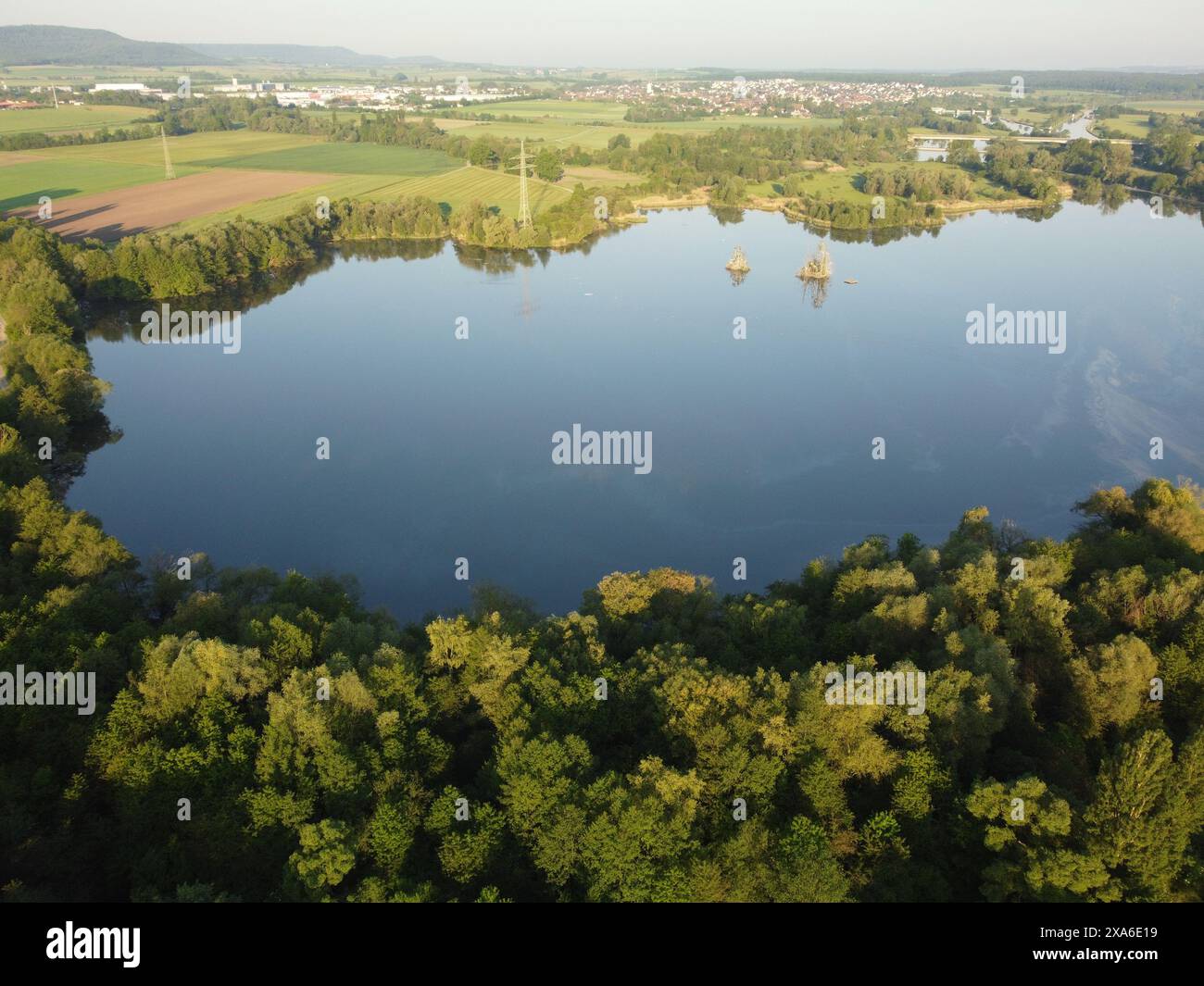 An aerial view of the Main River in Bavaria, Germany Stock Photo - Alamy