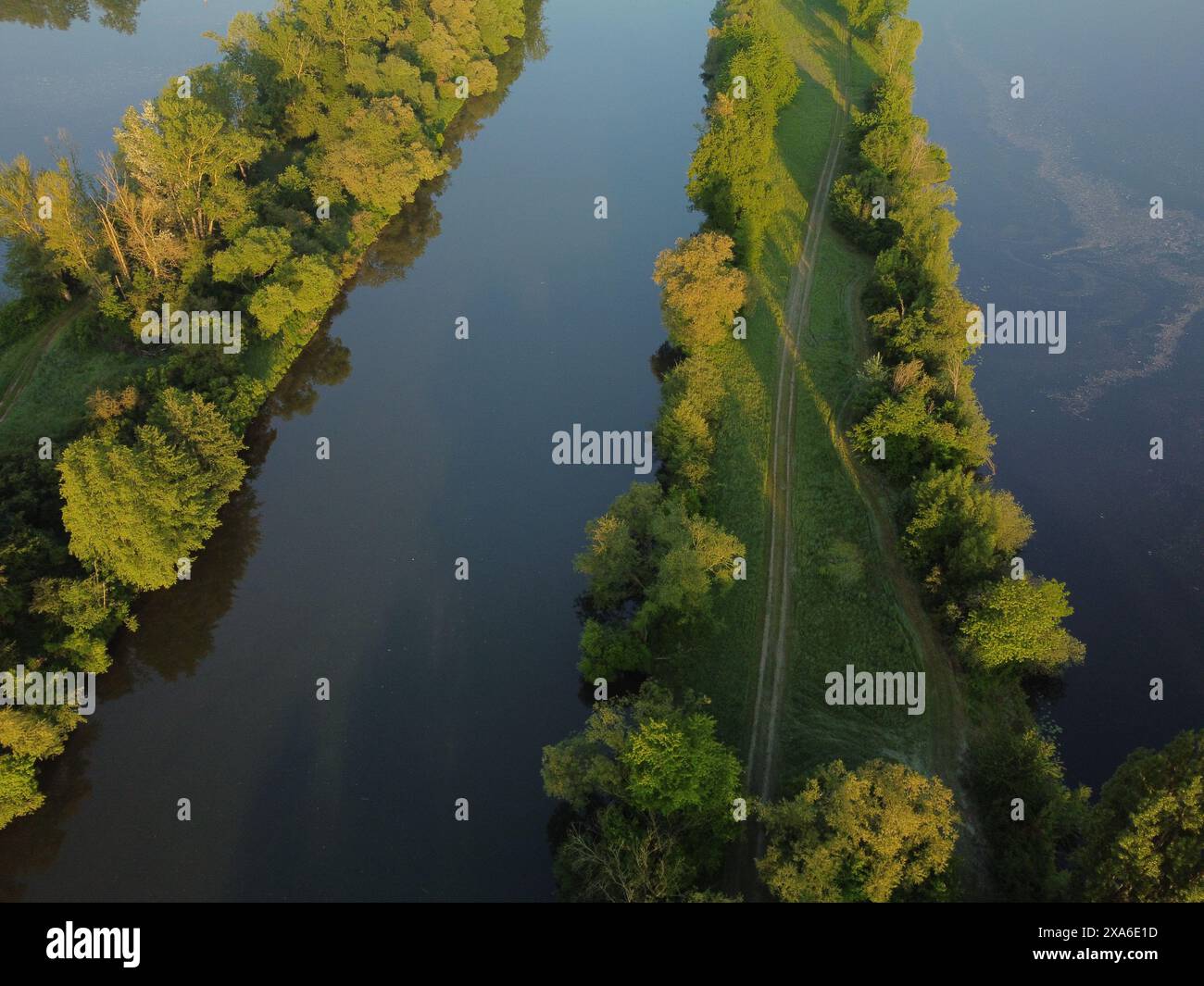 An aerial view of the Main river in Bavaria, Germany Stock Photo - Alamy