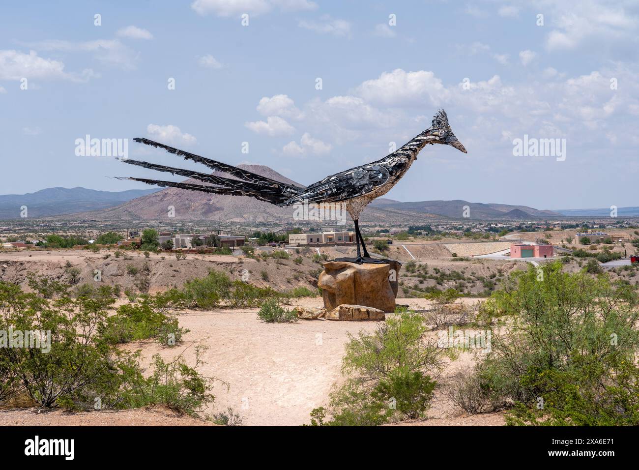 The Roadrunner Statue in New Mexico, USA Stock Photo - Alamy