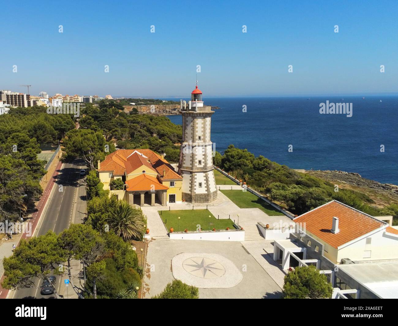 An aerial view of Guia lighthouse at Cascais, Portugal Stock Photo - Alamy