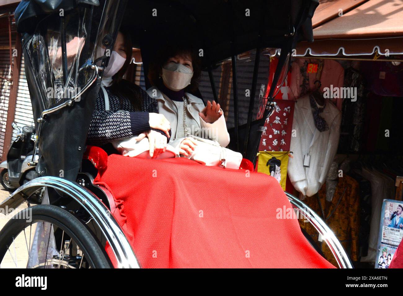 Rickshaw in Tokyo Japan rickshaws person persons people tour tourists ...