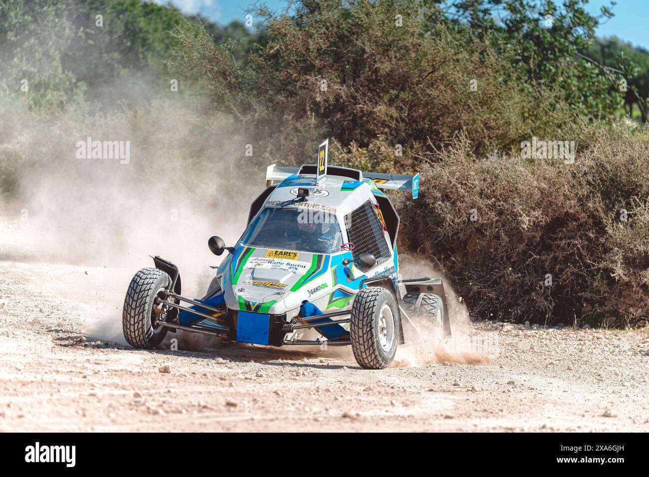 Anogyra, Cyprus - January 29, 2023: Semog Bravo Sport Crosskart speeds ...
