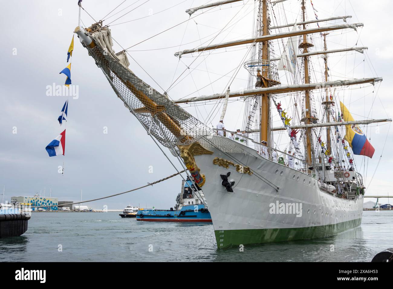 The ARC Gloria training ship and official flagship of the Colombian ...