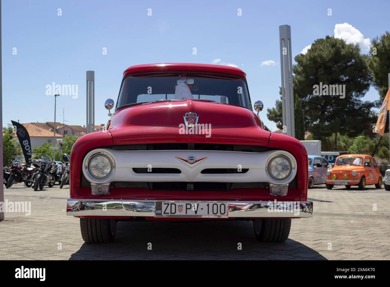 Red Ford F Series Pickup truck Stock Photo - Alamy