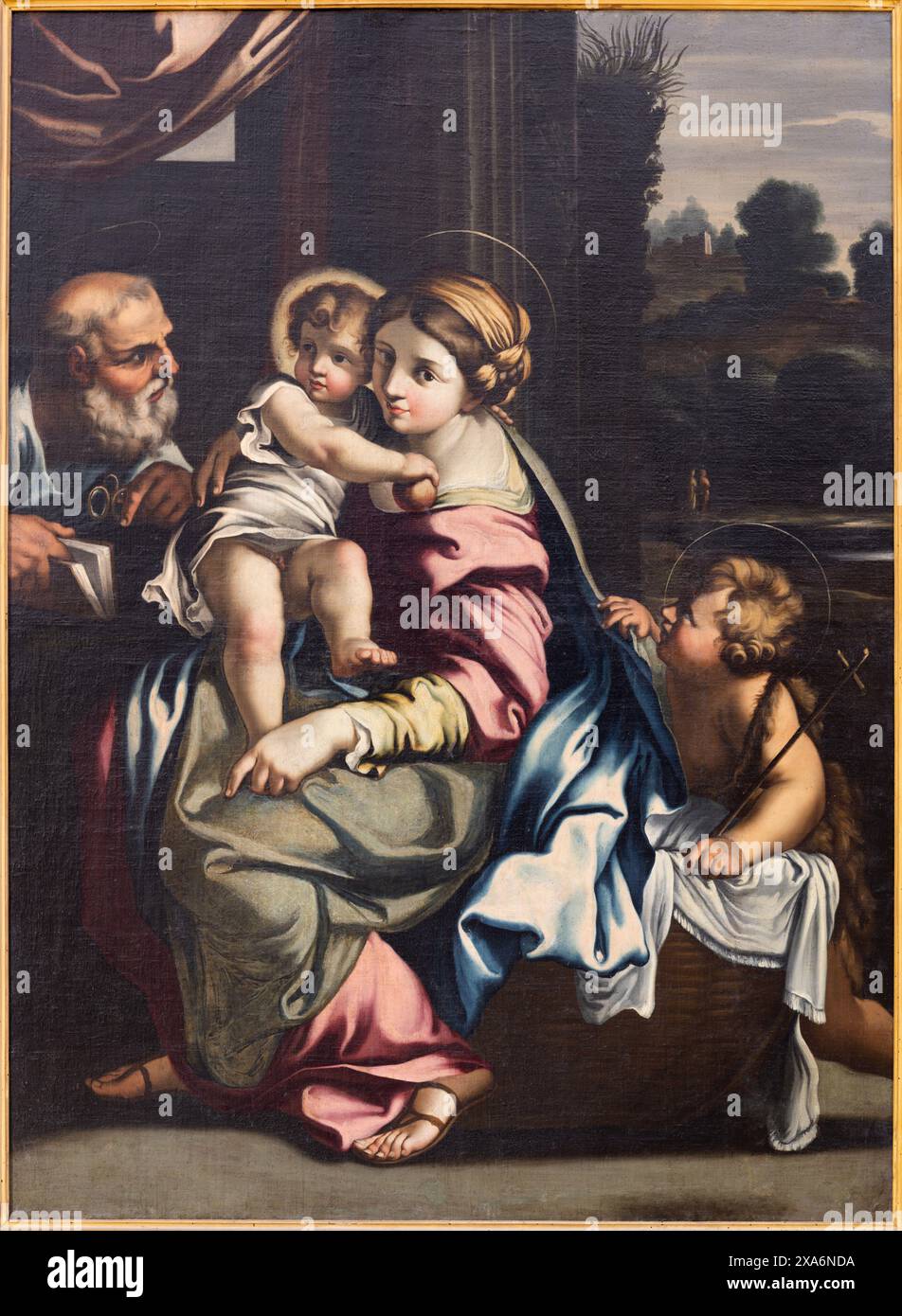 PERUGIA, ITALY - MAY 15, 2024: The painting of Holy Family in the ...