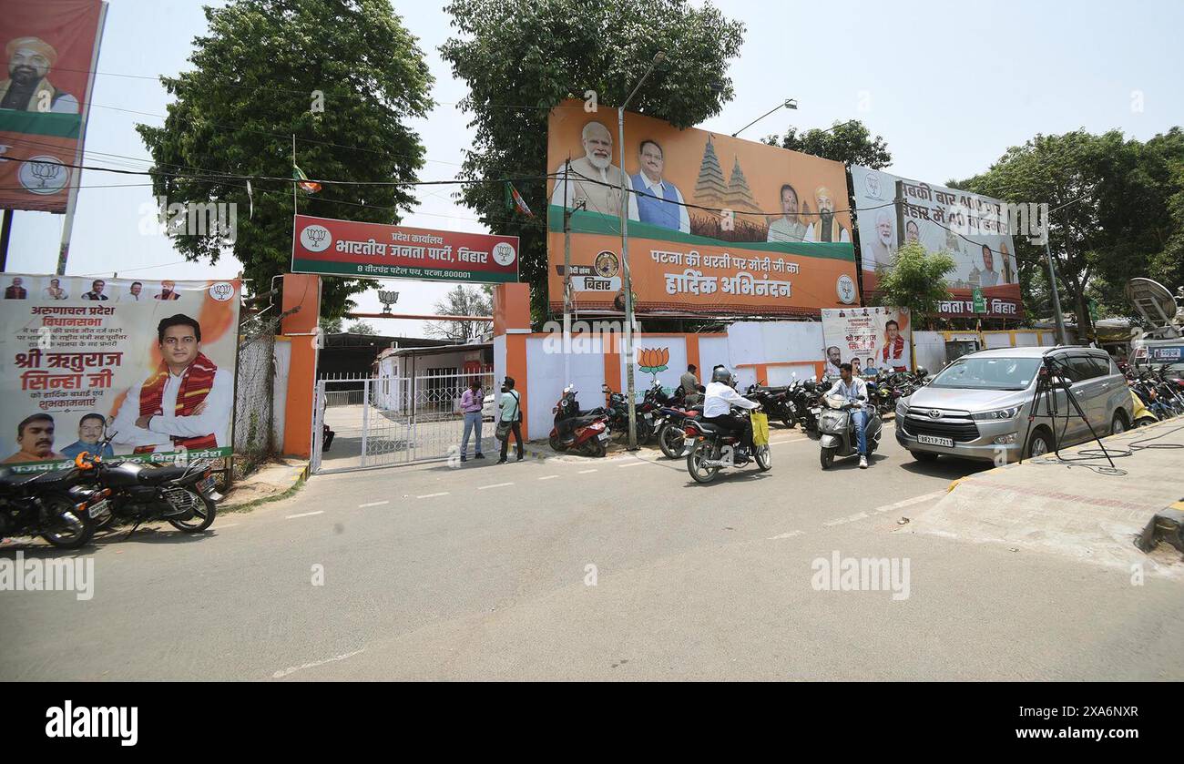 PATNA, INDIA - JUNE 4: A desert view of BJP office in Patna on the day ...