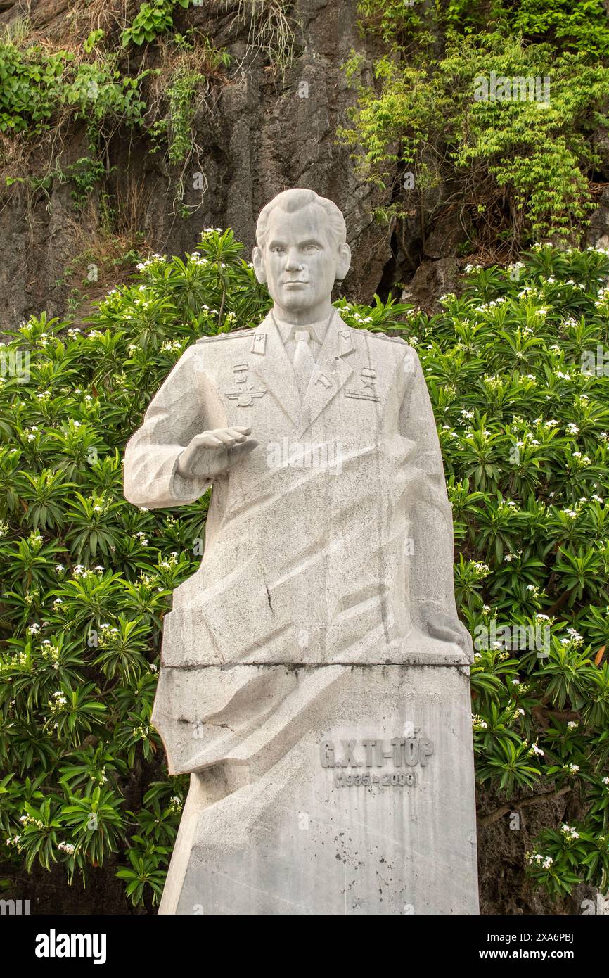 Statue of Hero of the Soviet Union and Cosmonaut Gherman Titov. On Ti ...