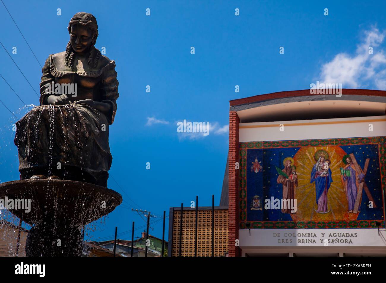 AGUADAS, COLOMBIA - JANUARY 15, 2024: Monument to the traditional ...