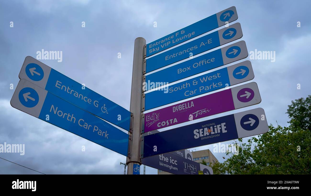 Direction signs at the canals of Birmingham - BIRMINGHAM, UNITED ...