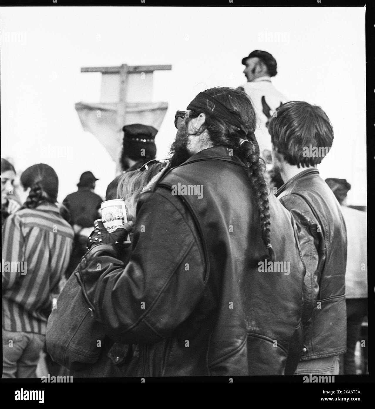 Biker und Besucher während der Daytona Bike Week in Daytona Beach, Florida USA am 15.3.1985 ...