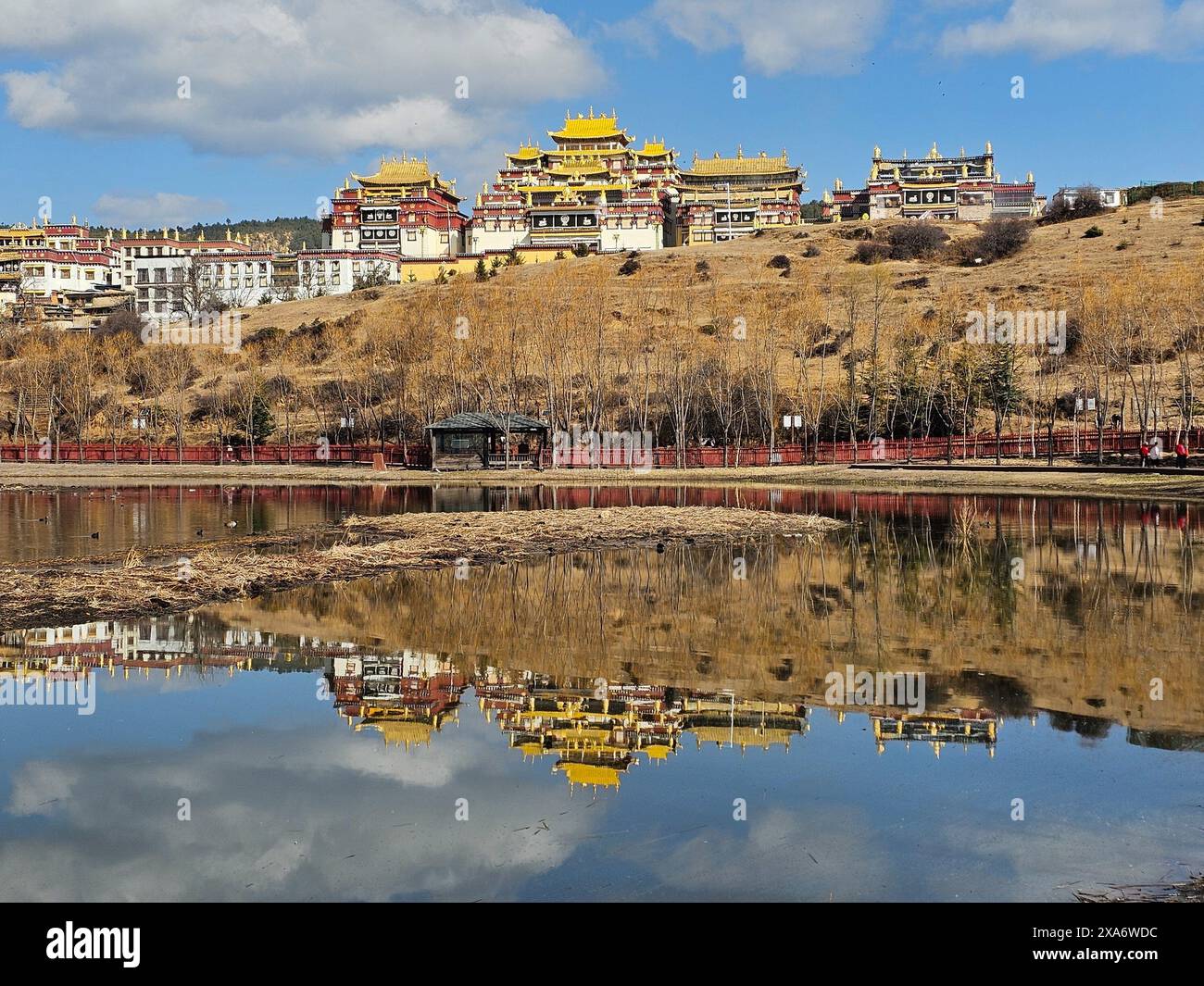 The beautiful Songzanlin Monastery in Shangri-La City Yunnan Province ...