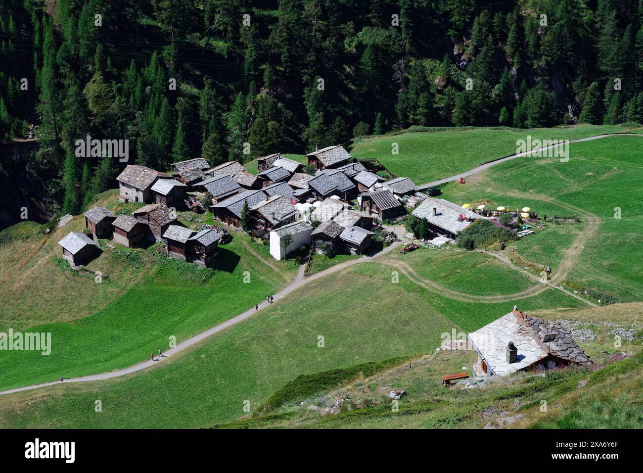 The hamlet of Zmutt, Valais, Zermatt, Switzerland Stock Photo - Alamy