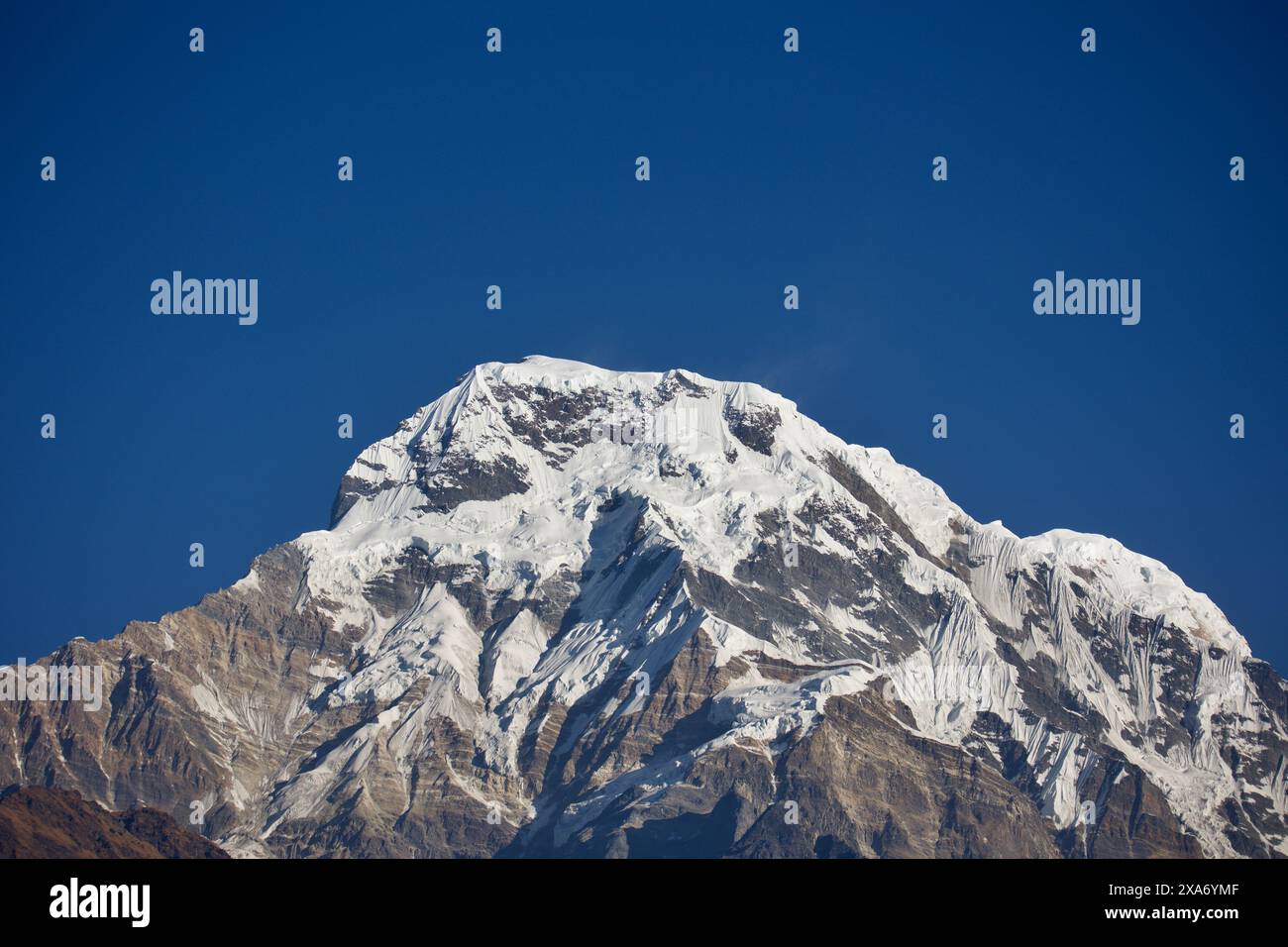 A scenic view of Annapurna massif of Gandaki Province, north-central ...