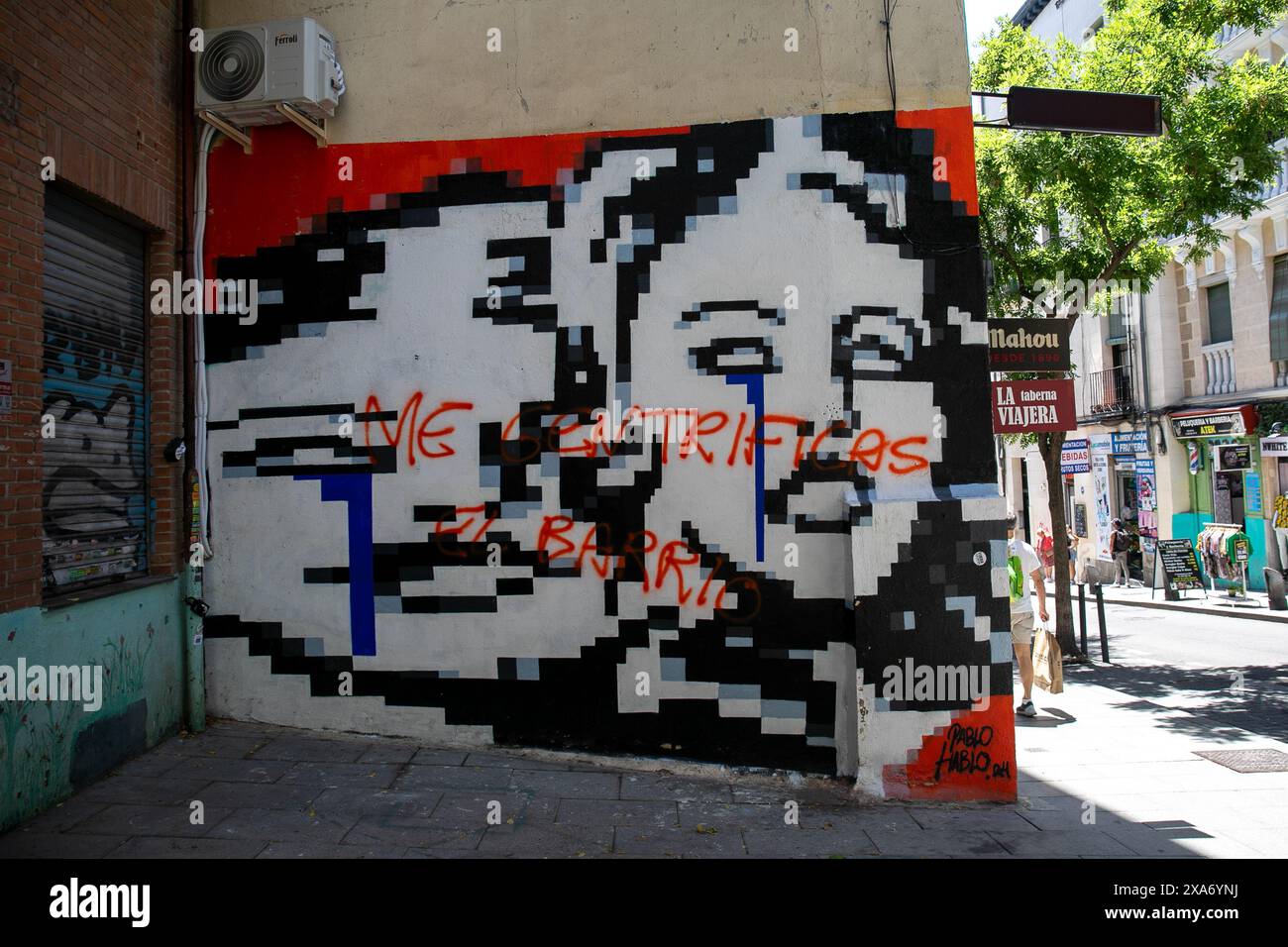 Madrid, Spain. 01st June, 2024. A graffiti against mass tourism and ...