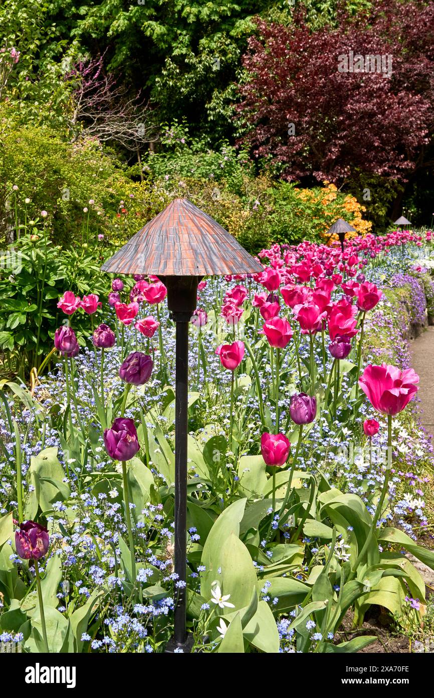 One of the unique lamp posts at Butchart Gardens, Victoria, BC Stock ...
