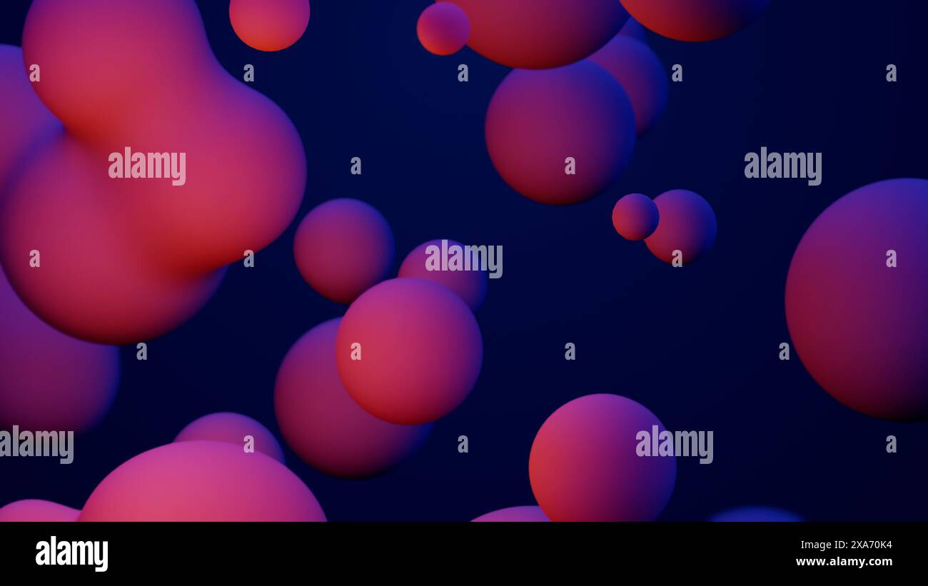 Purple background moving blue spheres hi-res stock photography and ...