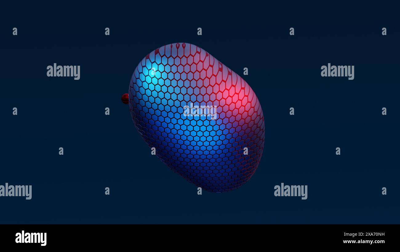 Abstract neon multicolored metaball with scale reptile texture meta ...