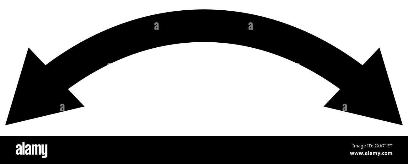 Sided curved arc arrow Black and White Stock Photos & Images - Alamy