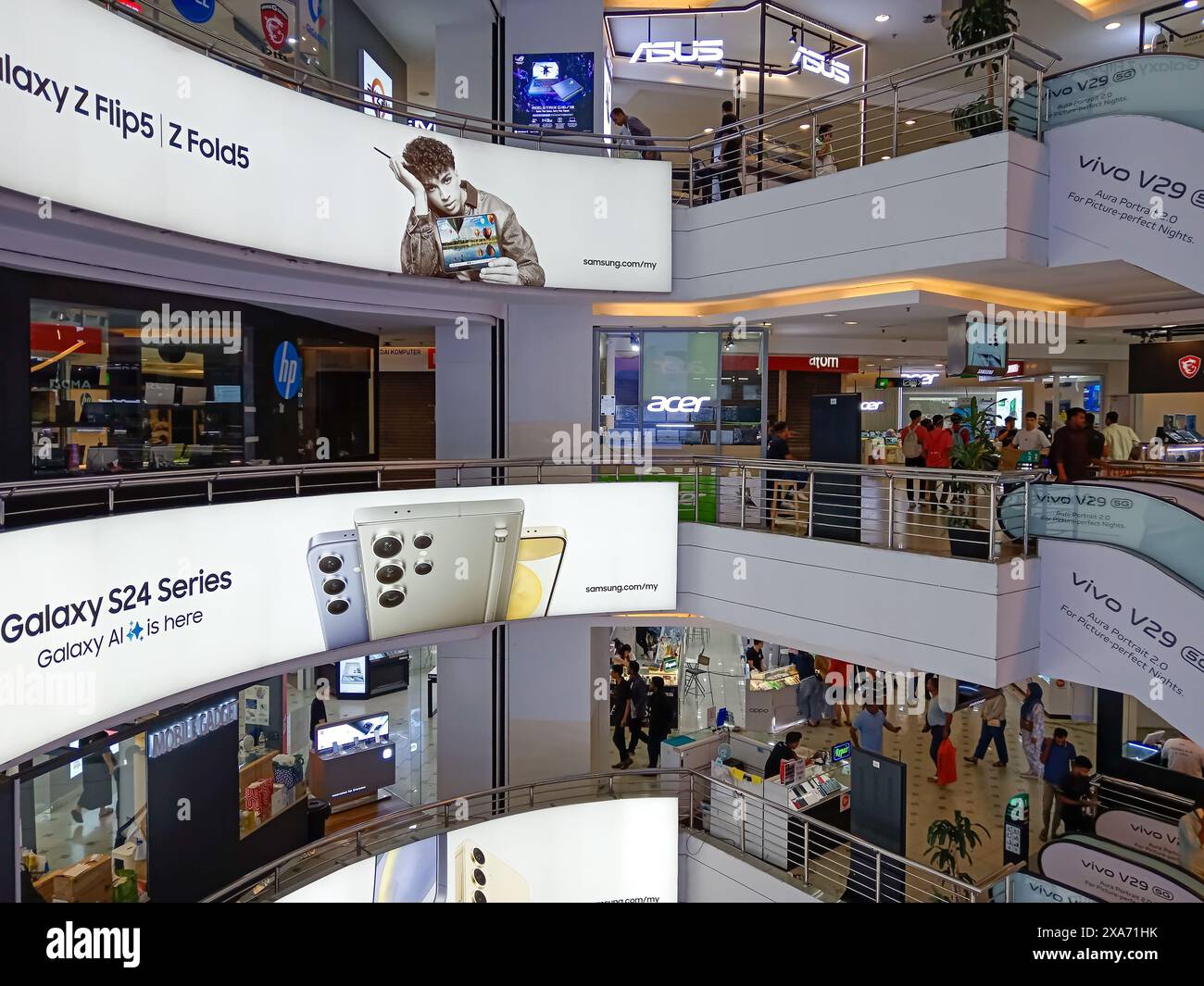 Kuala Lumpur, Malaysia - February 12, 2024: Interior view of Plaza Low ...