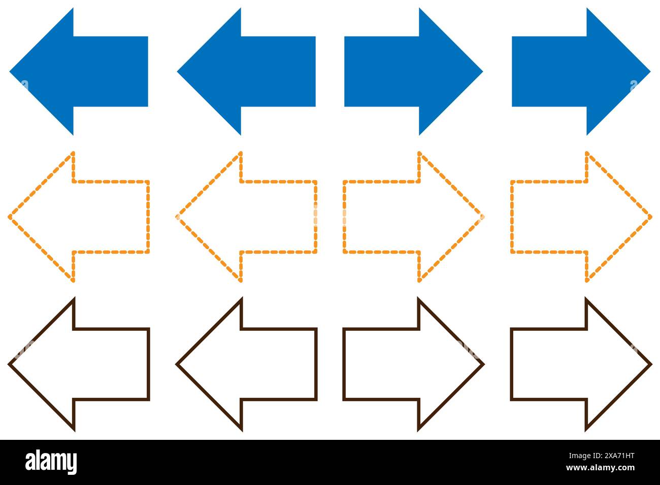 Thick Arrow shape ended arrow illustration Stock Vector Image & Art - Alamy