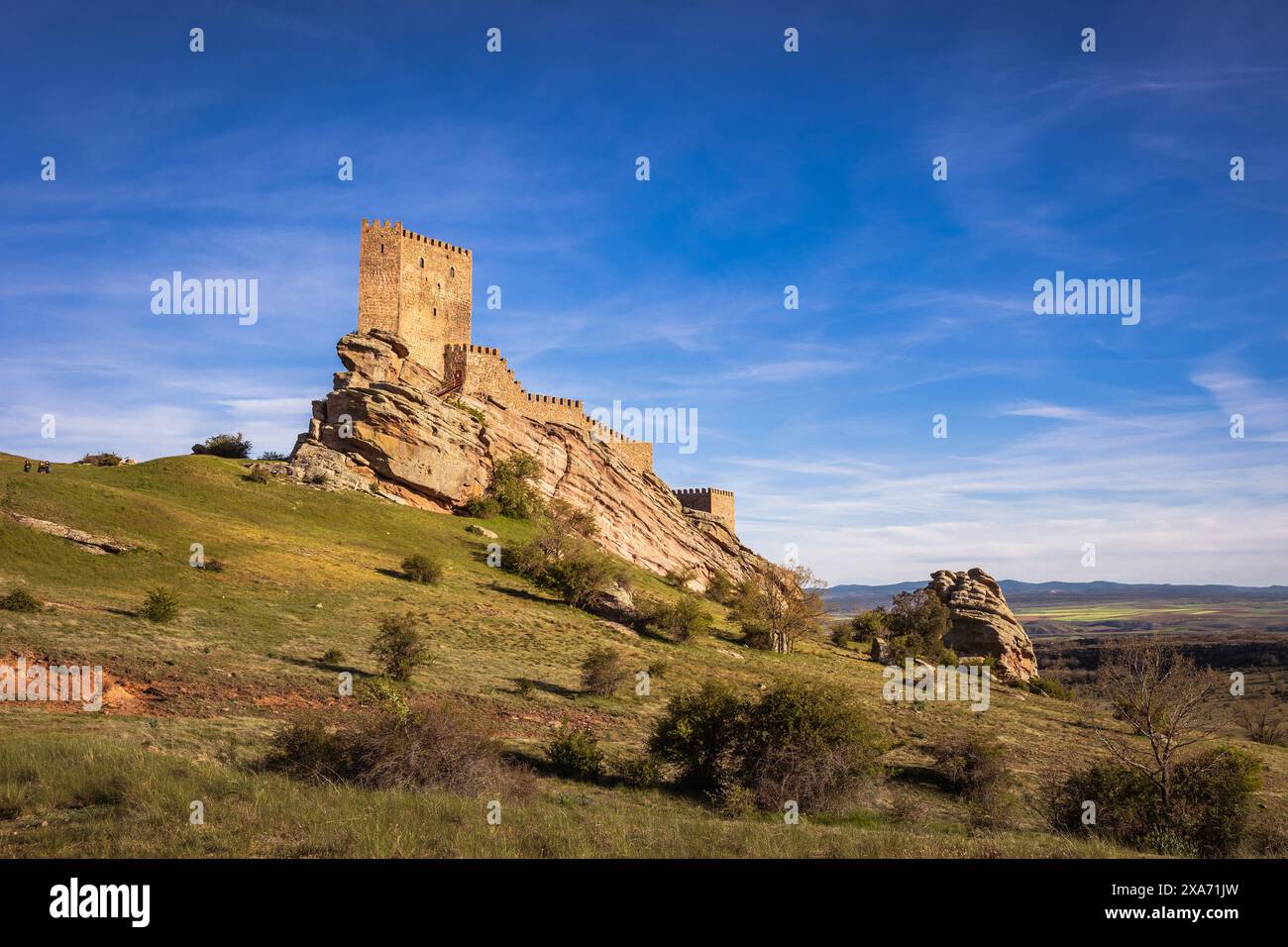 Castillo de Zafra in Guadlajara, Spain, Medieval castle in the rock ...