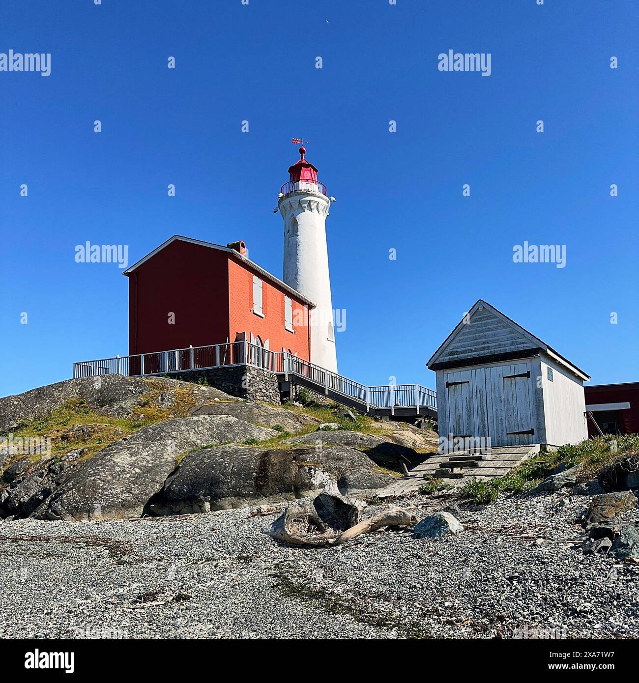 The majestic, restored tourist attraction the Fisgard Lighthouse and it ...