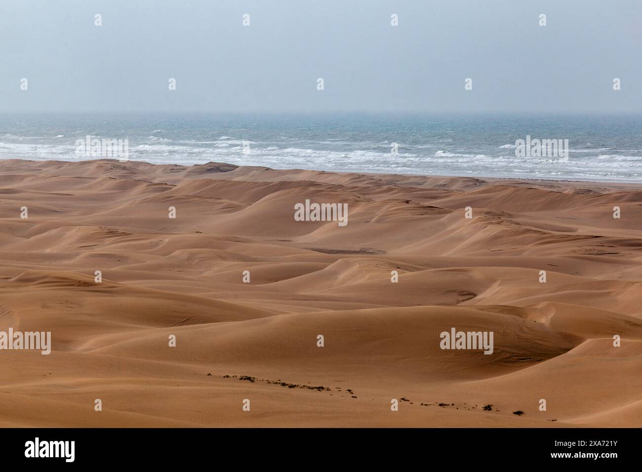 Africa, Morocco, Plage blanche, the white beach, dune landscape on the ...