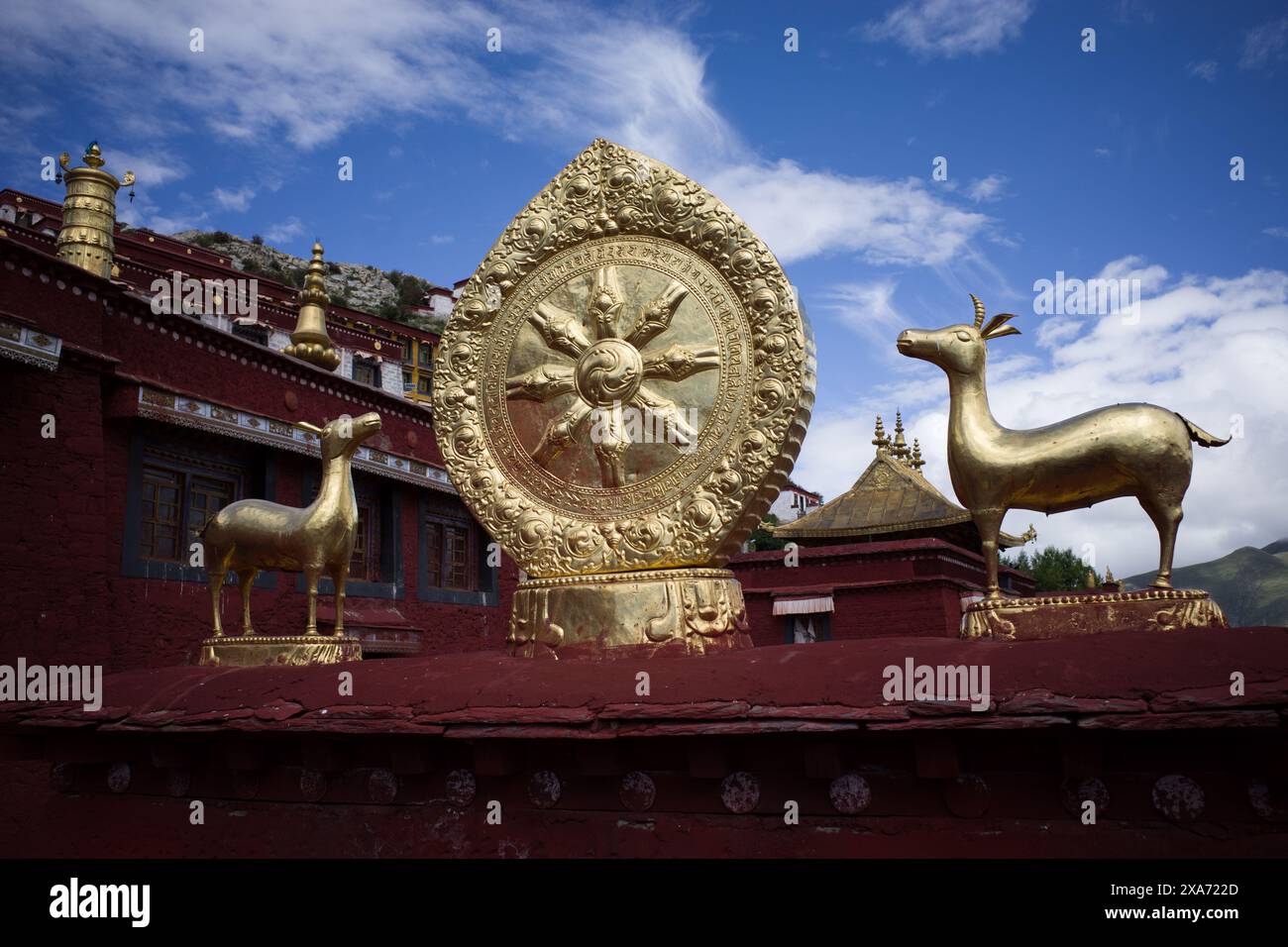 A Ganden Monastery on a hilltop Stock Photo - Alamy