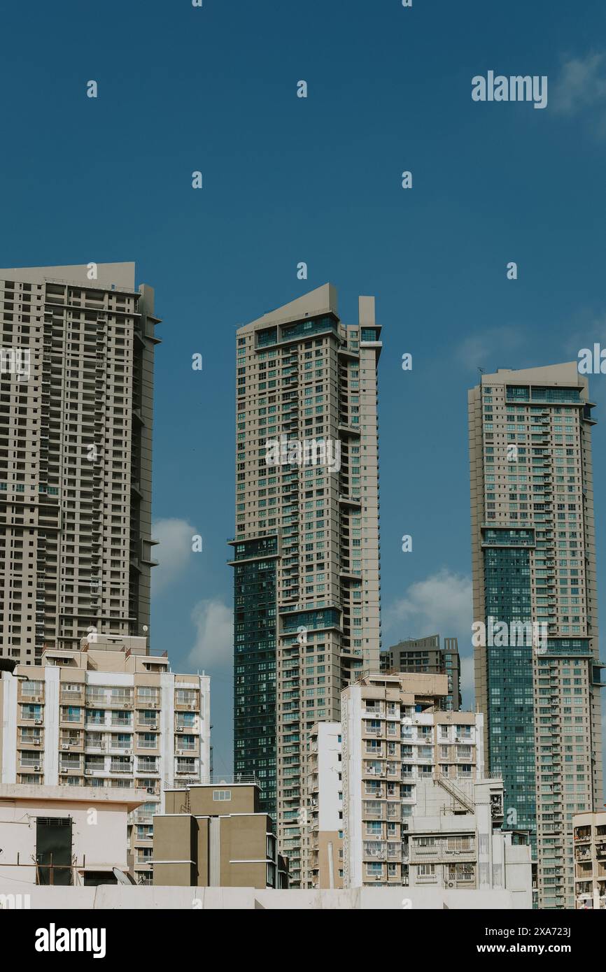 Skyscrapers towering over the beach with ocean views Stock Photo - Alamy