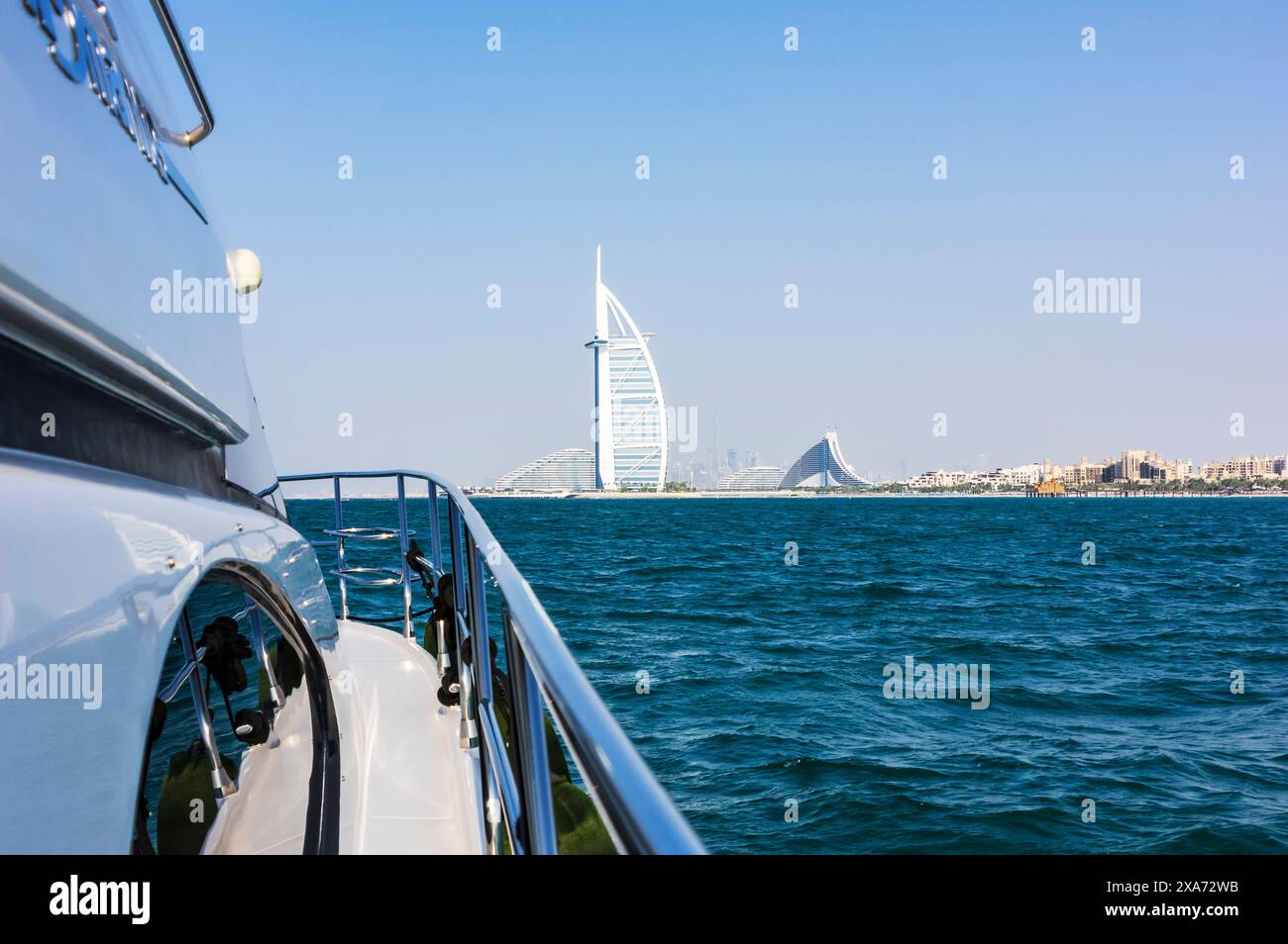 Views of Dubai, here the Burj Al Arab Hotel taken from the sea side ...