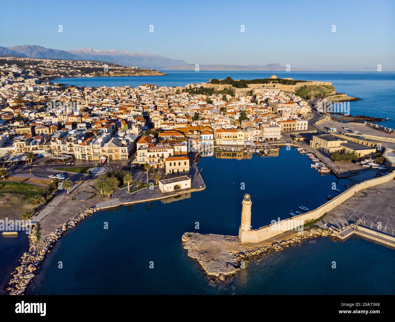 An aerial view of historic city split into two sections Stock Photo - Alamy