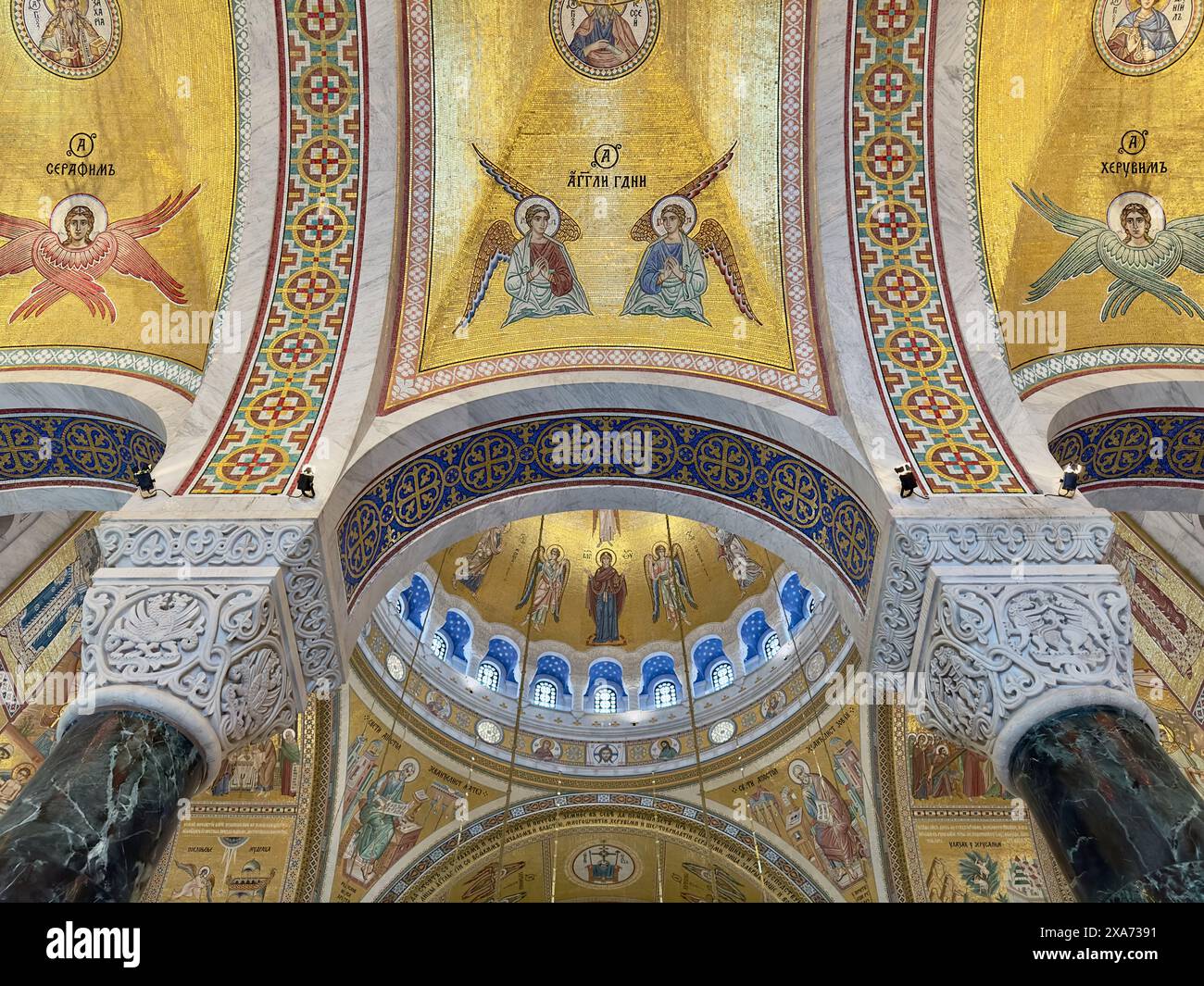 An ancient church with intricate ceiling decorations Stock Photo - Alamy