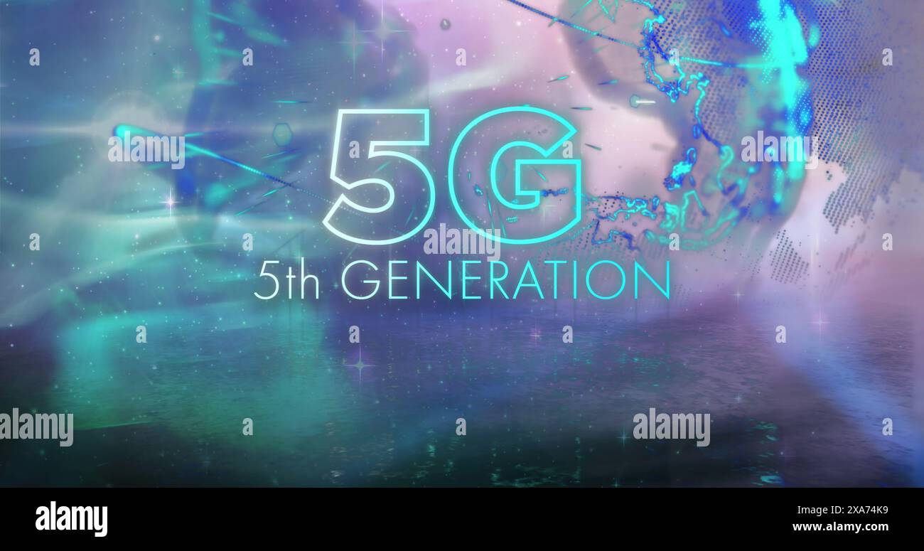 5g text over globe network hi-res stock photography and images - Alamy