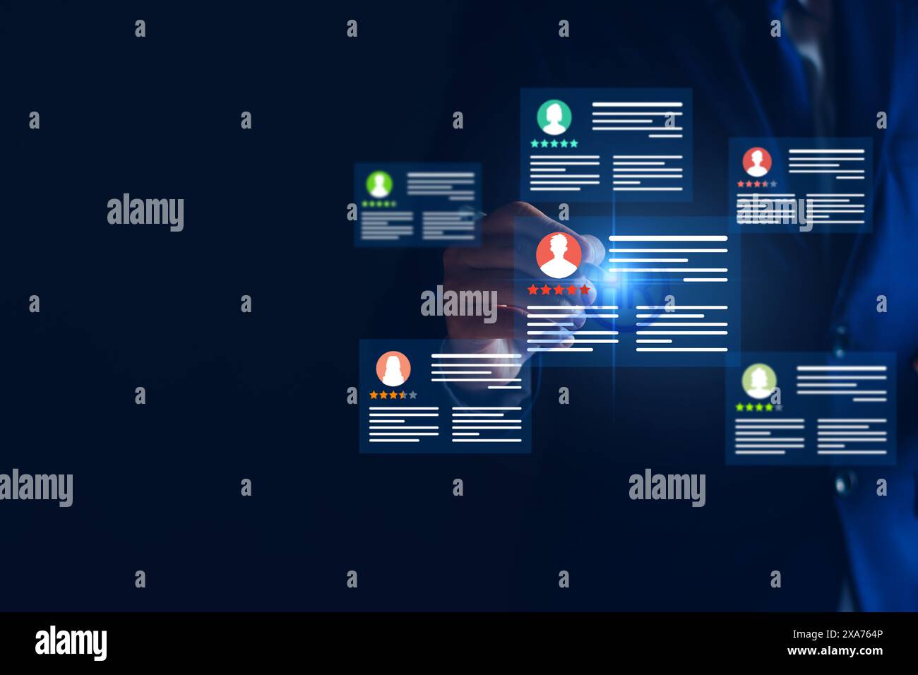 Human Resources. Manager looking candidate profile, effective ...