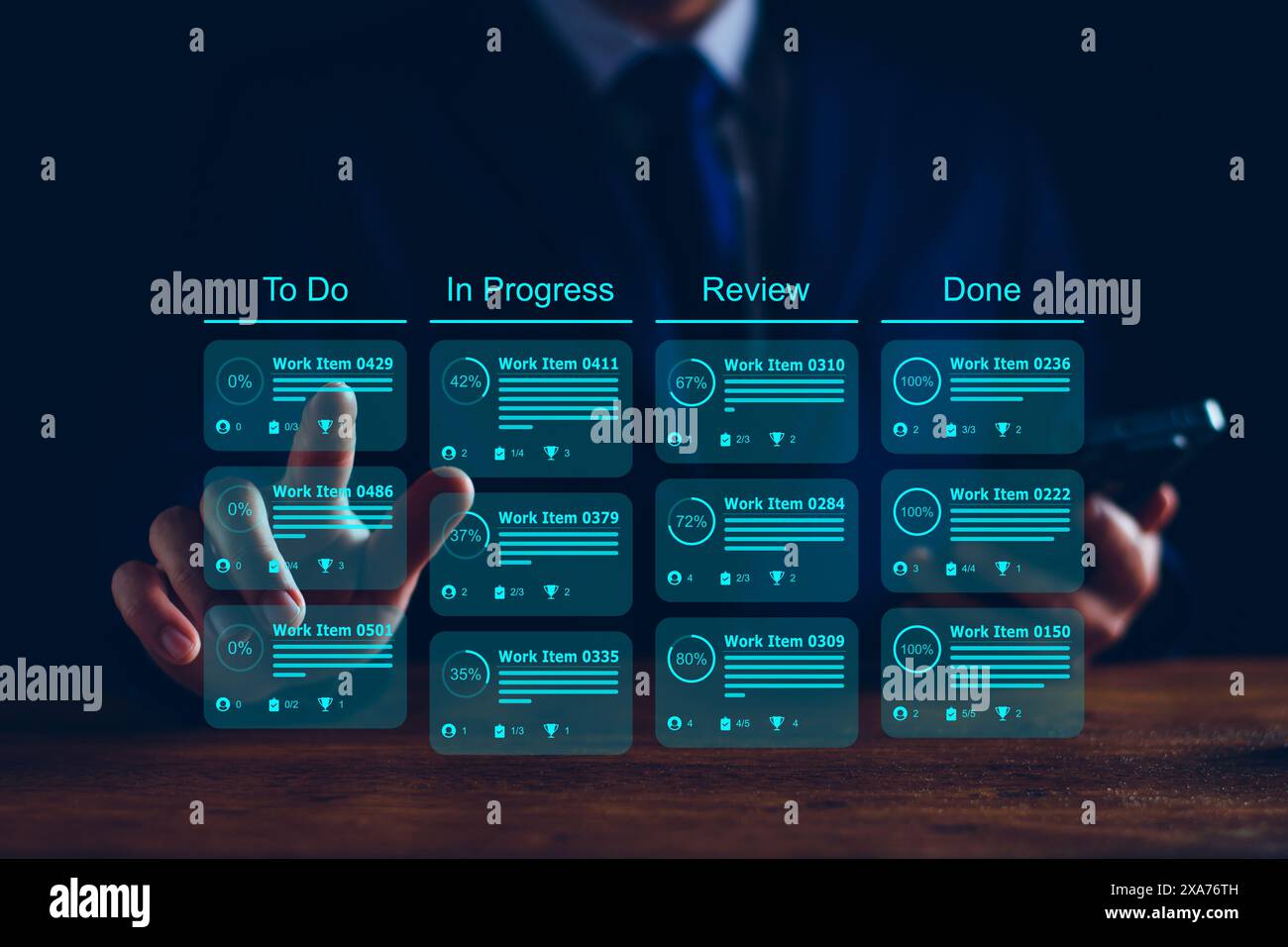 Agile Software Development Or Project Management Using Kanban Or Scrum Methodology Boards On