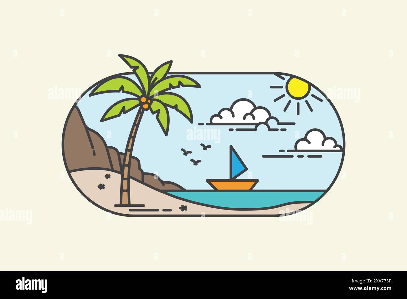 Relaxed atmosphere vector vectors hi-res stock photography and images - Alamy